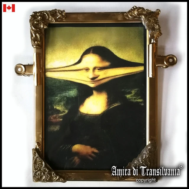 ART MONNALISA PORTRAIT mona lisa smile comic humor modern decor print ...