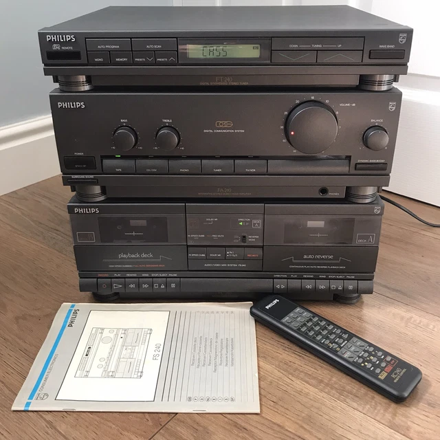PHILIPS FS-240, FT-240, FA-240, FC-240 Integrated Stereo Audio/ Video ...