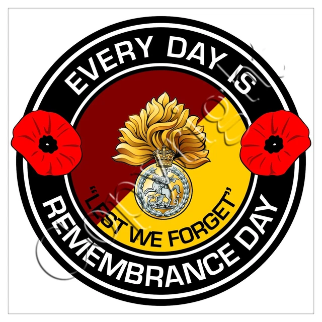 ROYAL REGIMENT OF Fusiliers Rrf Classic Remembrance Day Sticker £2.79 ...
