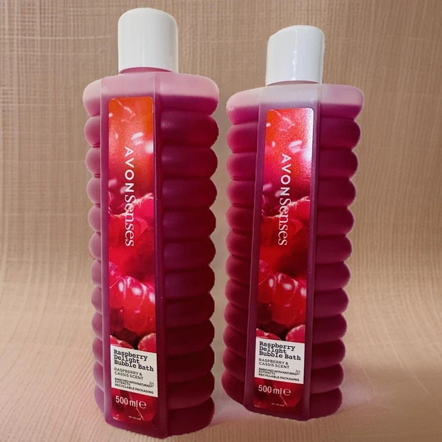 AVON SENSES RASPBERRY Delight Bubble Bath - 500ml £2.50 - PicClick UK