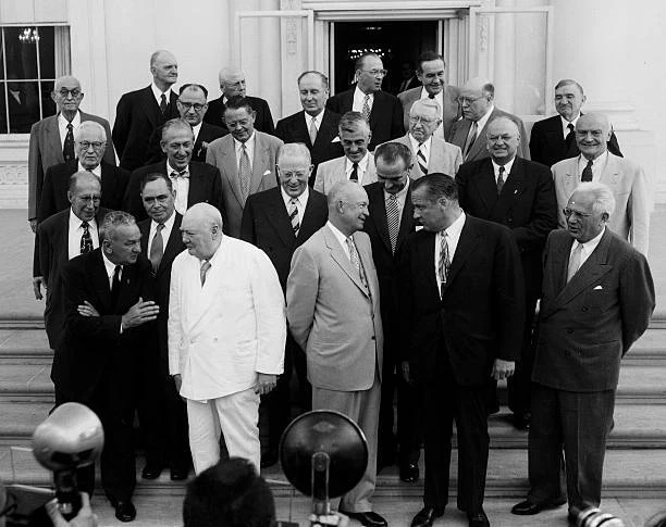 WINSTON CHURCHILL AND American Politicians 1954 Historic Old Photo $9. ...