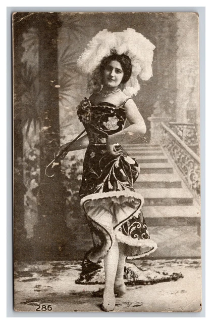 BURLESQUE CAN RISQUE Dancer w Cane UNP UDB Postcard L19 EUR 19,40 ...