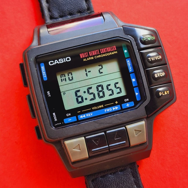 CASIO WRIST REMOTE Controller Watch Rare Vintage Alarm Chrono CMD-10 ...