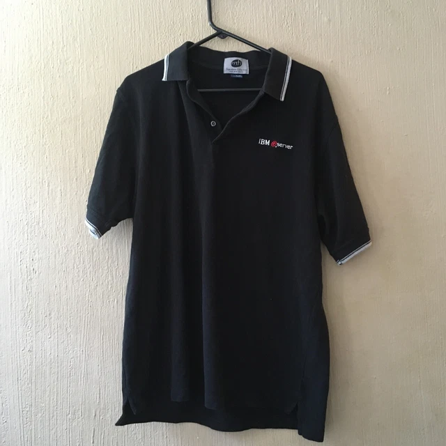 VINTAGE IBM SERVER iSeries Employee Uniform Polo Shirt Computer Large L ...