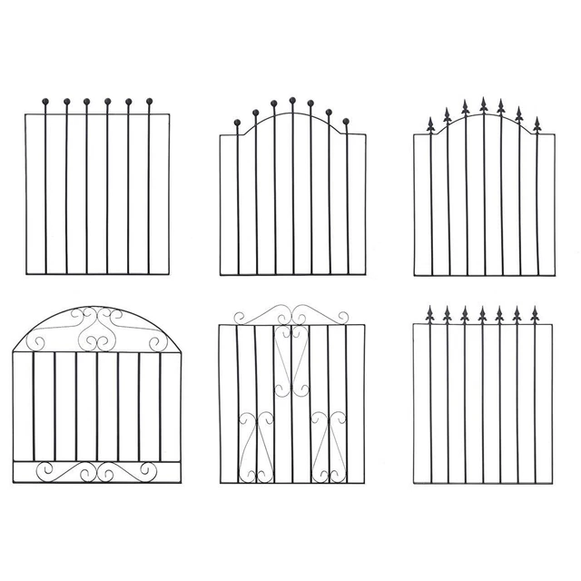METAL GARDEN GATE Single Panel Ball/SwirlTop Safety Door Gateway ...