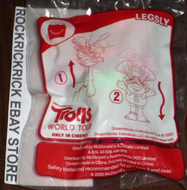 MCDONALD'S TOY TROLLS WORLD TOUR LEGSLY 2020 BRAND NEW UNOPENED SEALED ...