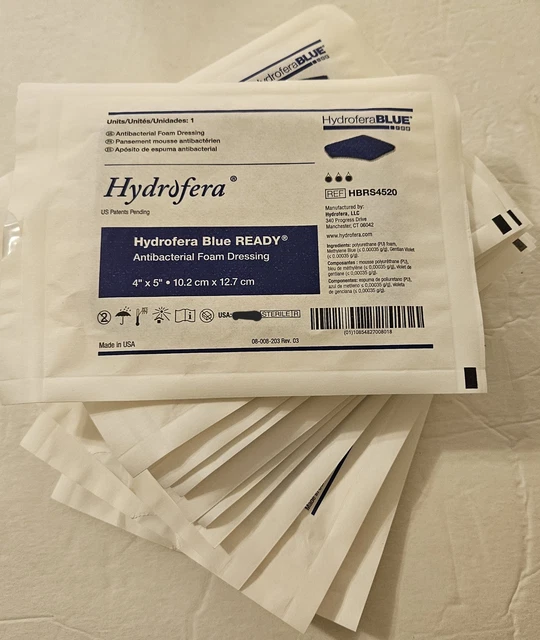 HYDROFERA BLUE READY Transfer 4x5 Inches Expires 2026 Count Of 10 $97. ...