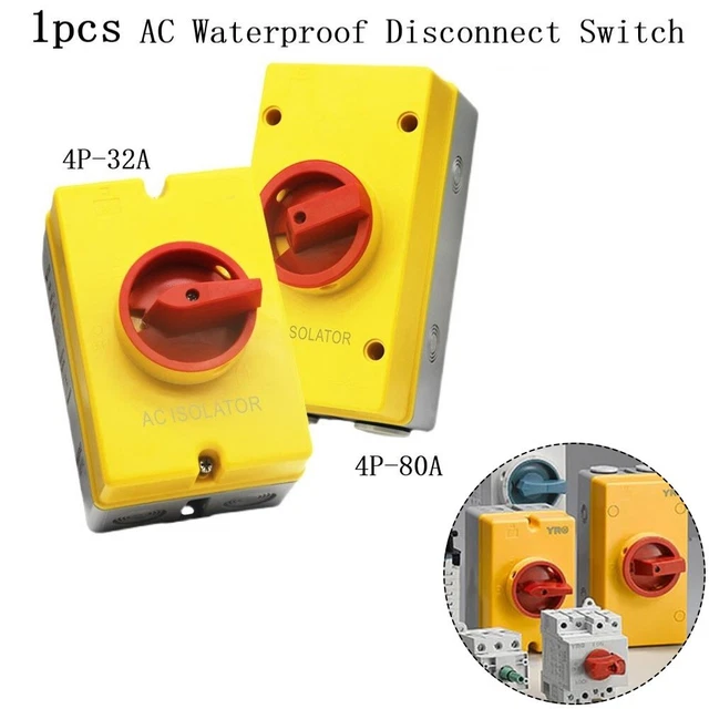 HIGH QUALITY SOLAR Panel Disconnect Switch IP66 Waterproof DC 690V 32A ...