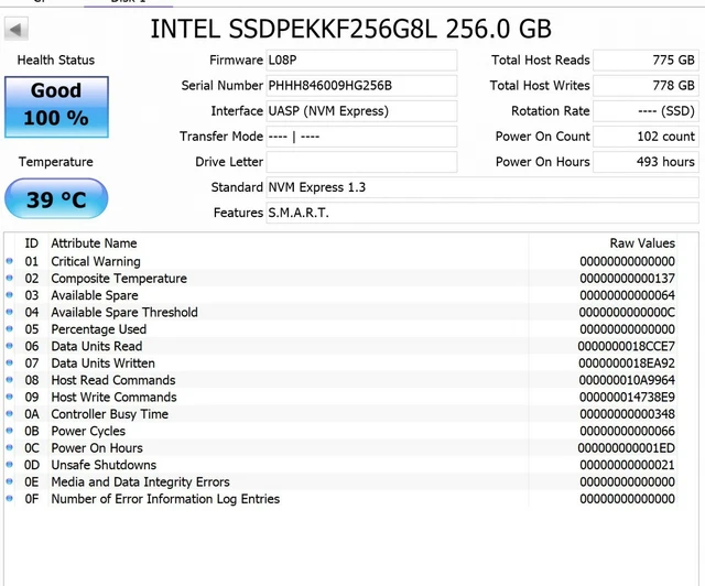 INTEL SSDPEKKF256G8L 256GB NVMe SSD Drive £27.99 - PicClick UK