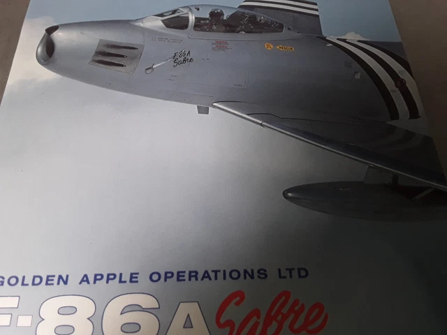 NORTH AMERICAN F-86A Sabre Double-Sided A4 Poster/Fact Sheet, Classic ...
