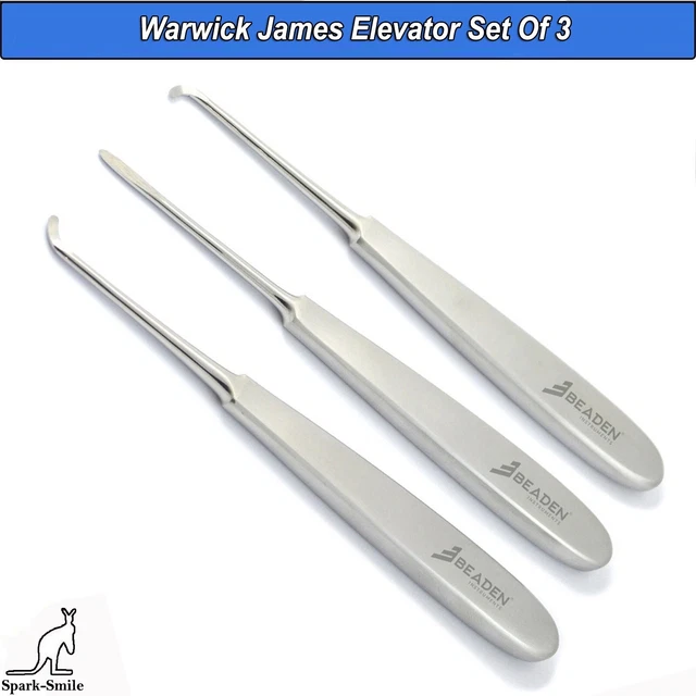 DENTAL ROOT ELEVATORS Tooth Extraction Tools Warwick James Elevator Set ...