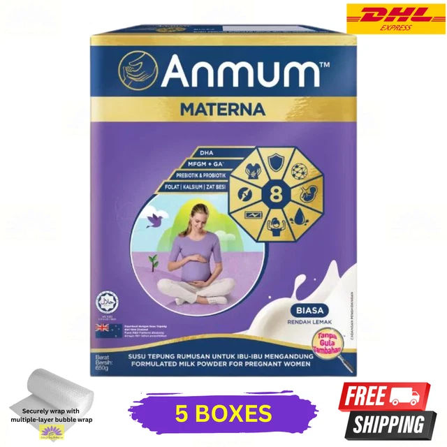 5 X ANMUM Materna 650g Prenatal Nutritional Milk Powder Original ...