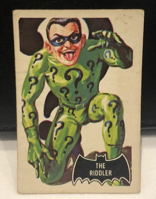 BATMAN 1966 TRADING Card #36 , Black Bat Riddler Rookie Bazooka Print £ ...