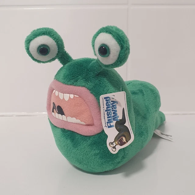 FLUSHED AWAY GREEN Slug Plush - DreamWorks Aardman Soft Toy 2006 £57.92 ...