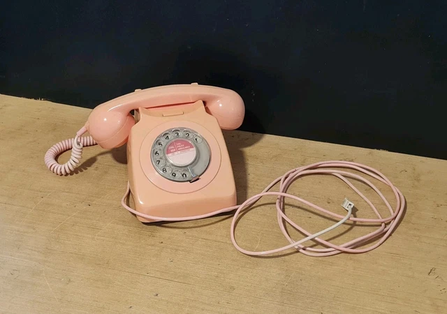 VINTAGE ROTARY DIAL Telephone Pink Gpo Working £39.99 - PicClick UK