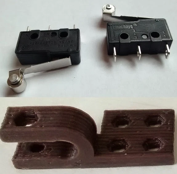 3D PRINTER ENDSTOP Switch - Mechanical Roller Lever Microswitch, End ...