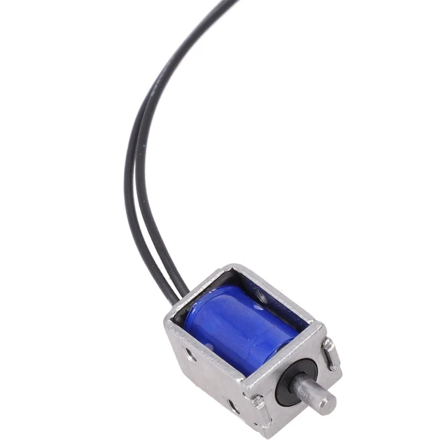DC 5V 12V Push Pull Type Mini DC Electromagnet Frame Spring Solenoid ...