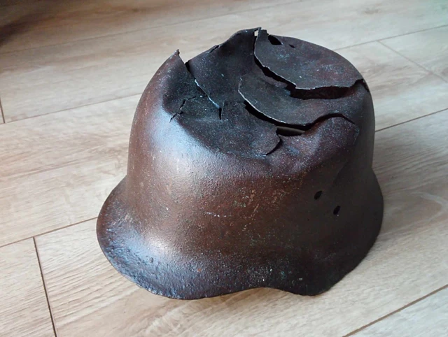 LOT EASTERN FRONT WW2 German helmet for Hungary battle damage EUR 200 ...