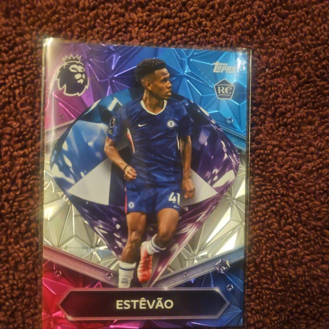 TOPPS PREMIER LEAGUE 2025/2026 Estevao Chelsea Rookie Diamond Card ...