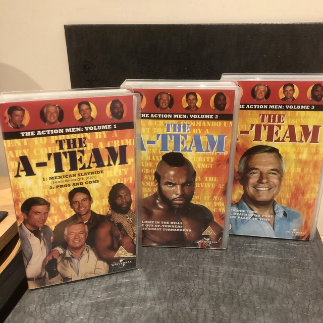 THE A-TEAM THE ACTION MEN VHS VIDEO VOLUME 1,2 & 3 Complete Bundle Rare ...