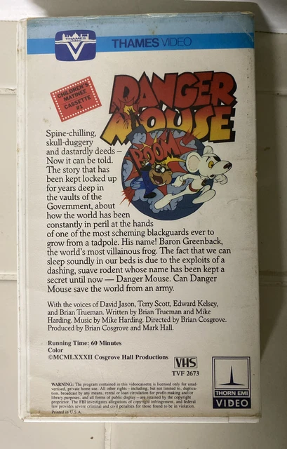 DANGER MOUSE (VHS) Children’s Matinee Cassette #1 Thames Video £14.23 ...