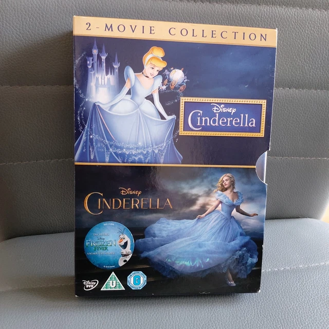 DISNEY CINDERELLA 2 Movie DVD Collection, Animated Classic & Live Film ...