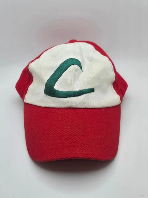 VINTAGE 2000S POKEMON Ash Ketchum Hat Red White Baseball Cap ...