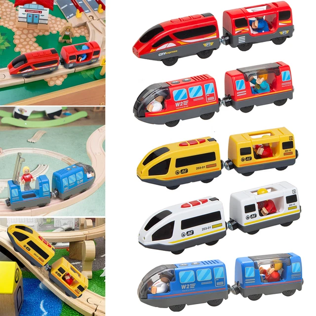 KIDS TOY TRAIN Electric Locomotive Train For Thomas Brio Wooden Train ...