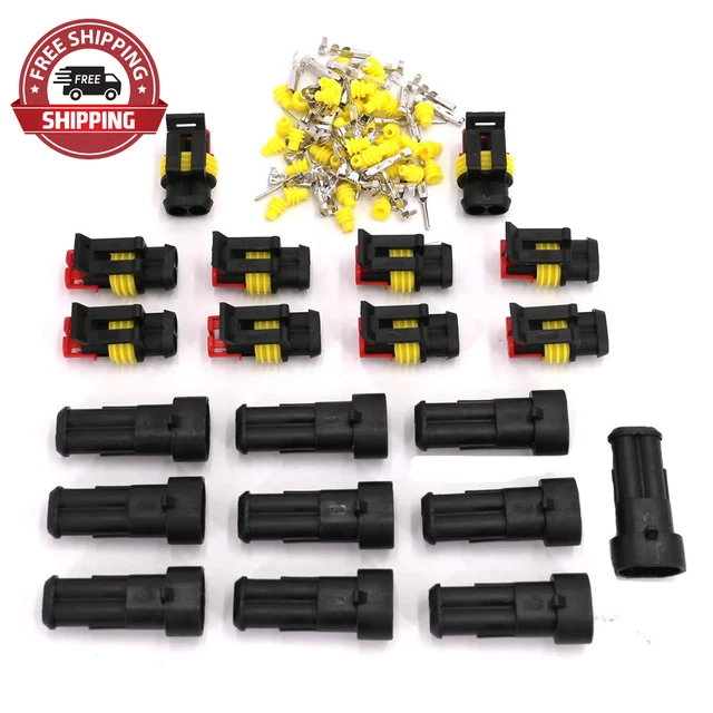 2 PIN WAY Waterproof Electrical Connector Car Wire Connector Plug for ...