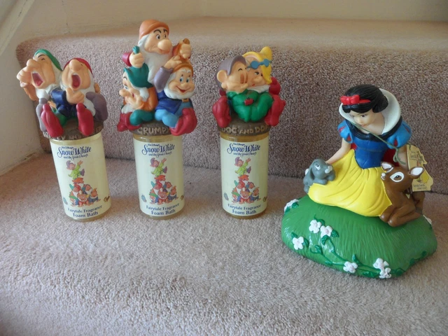 DISNEY'S SNOW WHITE & 7 Dwarfs Bubble Baths By Grosvenor From 1990'S ...