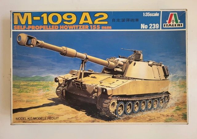 ITALERI NR.: 239 , M-109 A2 self-propelled Howitzer 155 mm vintage 1984 -ar- EUR 29,99 - PicClick DE