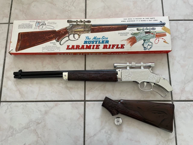 ANCIEN JOUET CARABINE Rustler Laramie Rifle - The Crescent Toy £35.09 ...