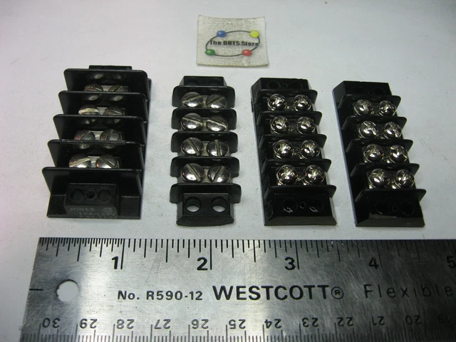 TERMINAL BLOCK 4 Pole Black Bakelite 2-3/16 in. Assorted - Used Qty 4 ...