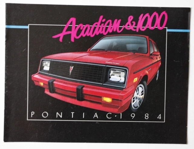 1984 PONTIAC ACADIAN & 1000 Dealer Brochure - French - Canada ...