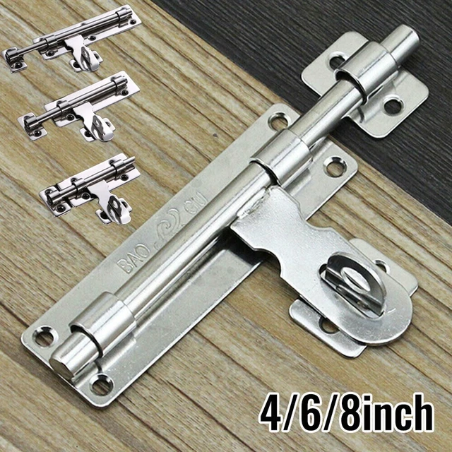 STAINLESS STEEL SLIDE Bolt Lock Gate Latch for Gates Fences Garage Shed ...