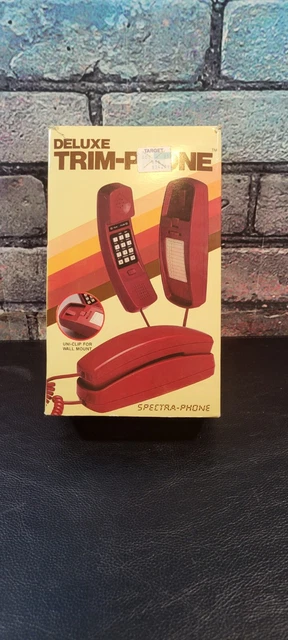 VINTAGE SPECTRA PHONE Trim Line Wall Telephone Deep Red Burgundy £10.44 ...
