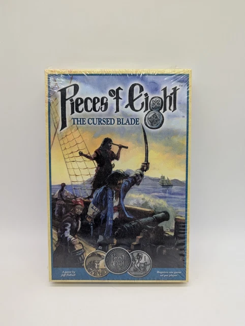 PIECES OF EIGHT THE CURSED BLADE Game. Pirate Metal Coins 2006 New in ...