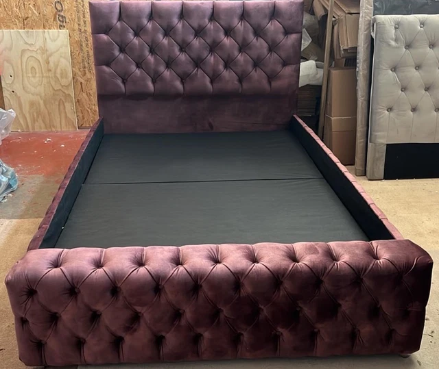 ABSOLUTE BARGAIN BESPOKE Chesterfield Style Double Bed Frame NEW £103. ...