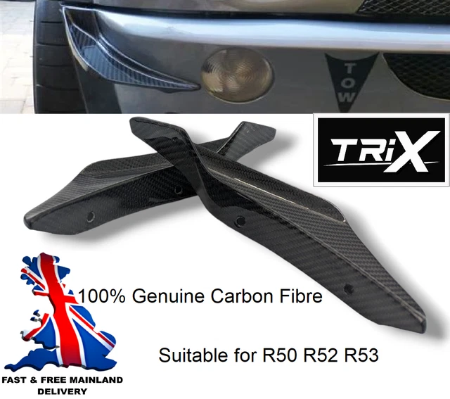 TRIX REAL DRY Carbon Fibre Mini Cooper S Large Aero Canards Diffuser ...