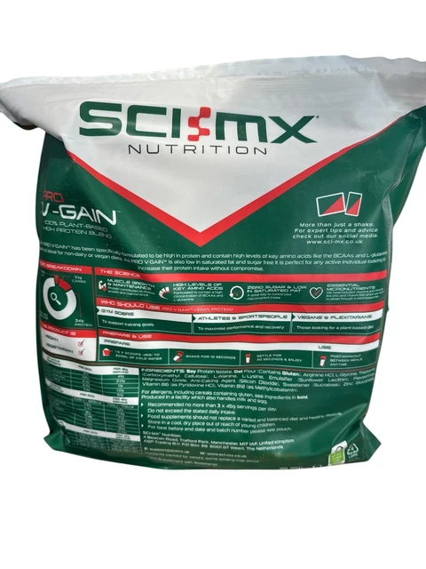 SCI-MX VGAIN PLANT Based Protein vanilla 2.2kg and chocolate 2.2kg £64. ...