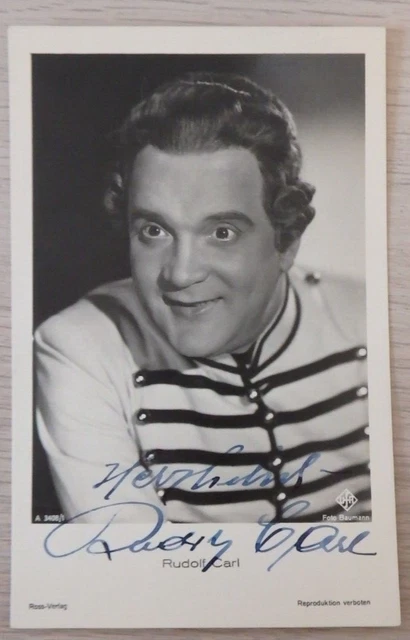 AUTOGRAMM FILM THEATER Schauspieler Rudolf Carl 1940er Jahre (113768 ...