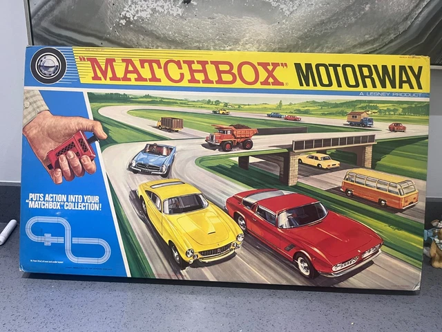 VINTAGE MATCHBOX MOTORISED Motorway Lesney Racing Boxed Set M2 $162.88 ...