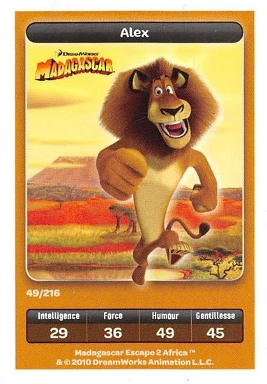 CARREFOUR DREAMWORKS CARD - Madagascar - Alex No.49 $4.74 - PicClick CA