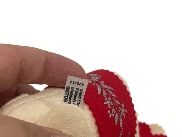 STEIFF TIER 420313 éléphant sur coussin à aiguille 8 cm. Excellent état ...