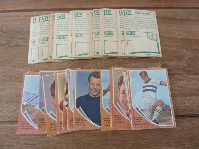 A&BC SCOTTISH FOOTBALL Quiz Cards from 1964 - Green Back - Pick Your ...