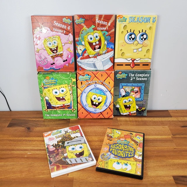 SPONGEBOB SQUAREPANTS DVD Lot Seasons 1, 2, 3, 4, 5 (Vol. 1), Lost In ...