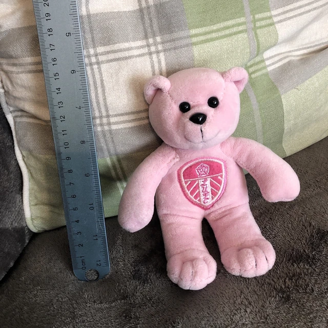 LEEDS UNITED PINK Teddy Bear Soft Toy Plush Vg Cond £12.99 - PicClick UK
