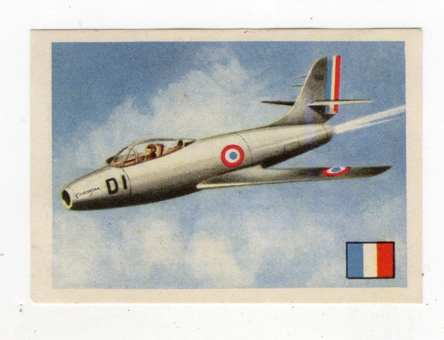 BELGIAN CHOCOLATES CARD 1950s. Military #72. Fighter Jet France EUR 3 ...