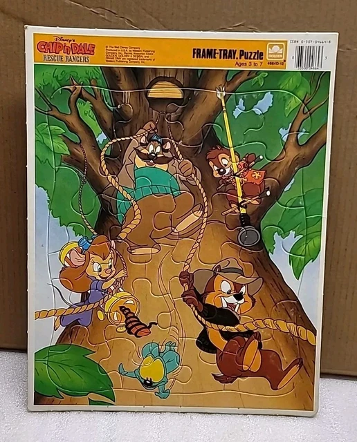 VINTAGE DISNEY'S CHIP 'N Dale Rescue Rangers Frame-Tray Golden Puzzle £ ...