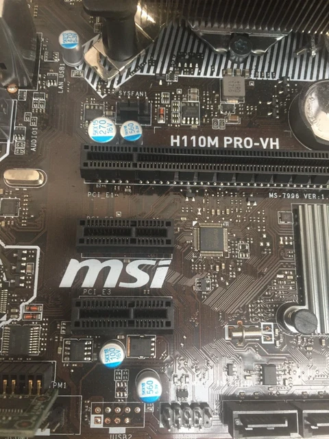 MSI H110M PRO-VH LGA 1151 MicroATX Motherboard DDR4 -+- FREE I3-6TH CPU ...
